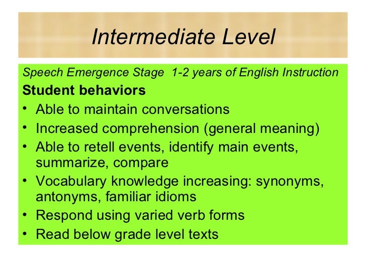 Levels Of English