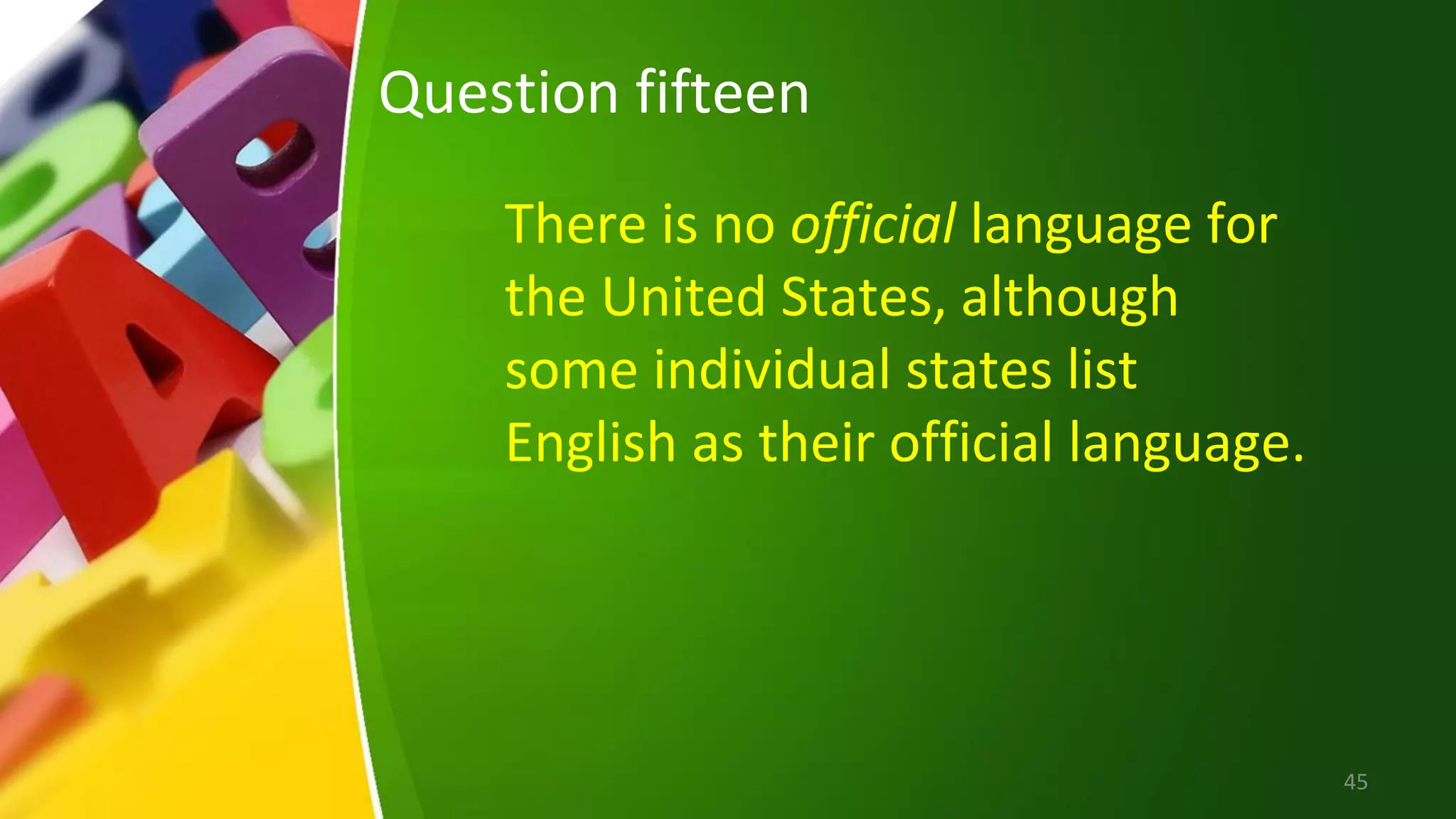 English language quiz | PDF