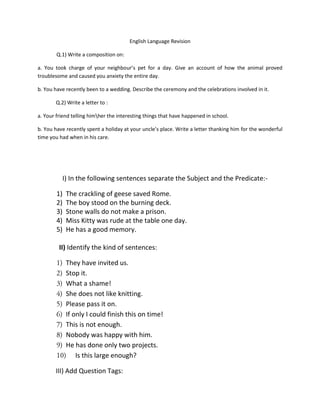 English language revision final | DOCX | College Planning | College ...