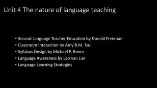 ELT -1 : Syllabus and Introduction | PPTX | Education