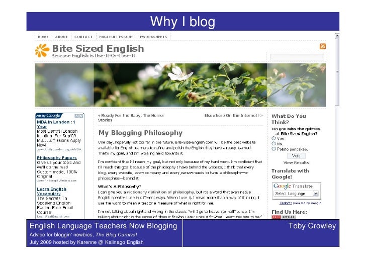 English Language Teaching Blogging