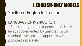 English Language Teaching Models | PPTX