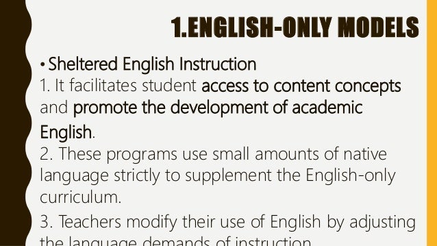 English Language Teaching Models