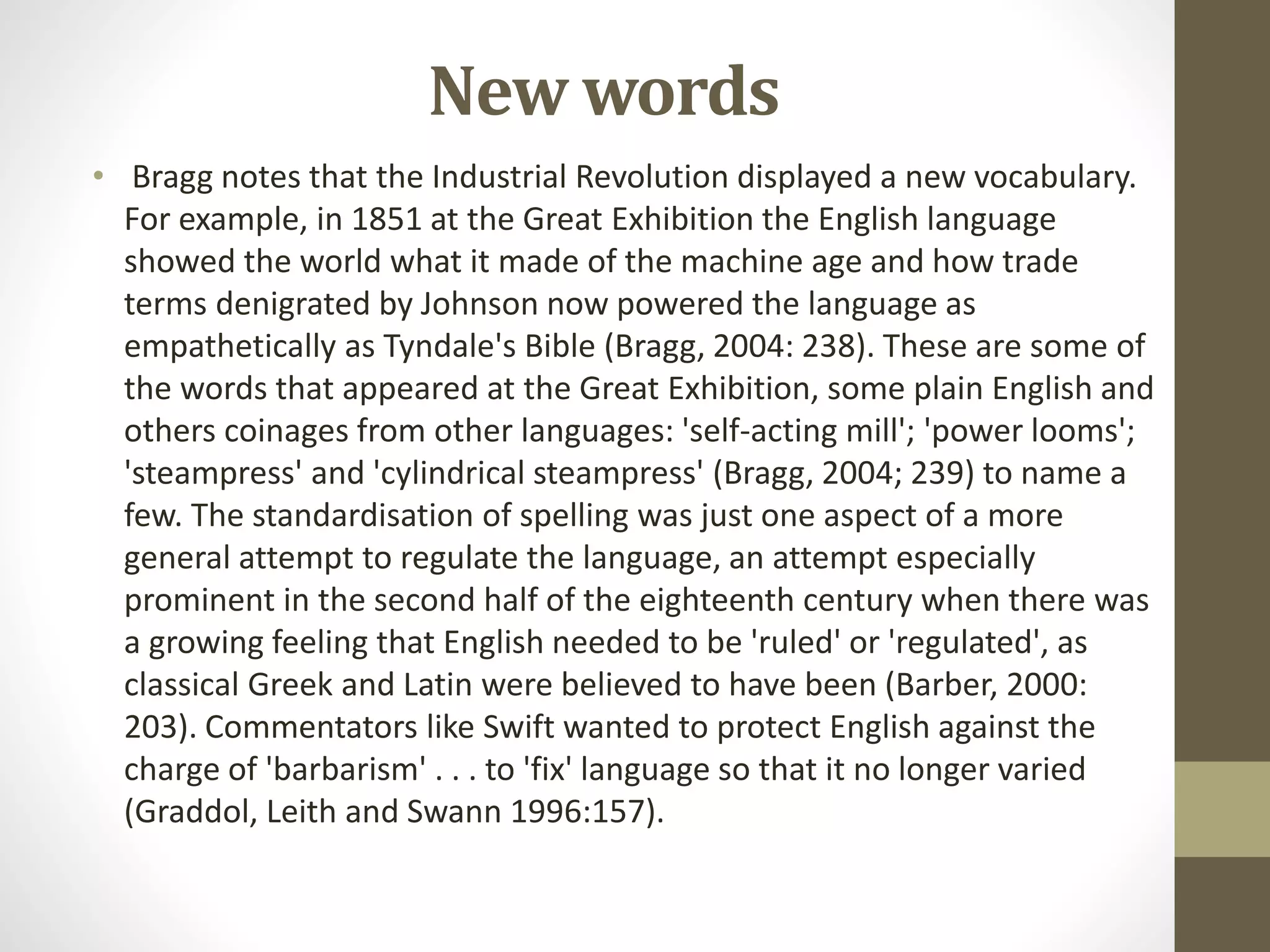 English Language Timeline | PPTX