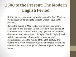 English Language Timeline | PPTX