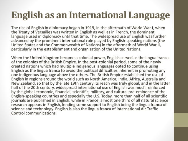 English Language Timeline | PPTX