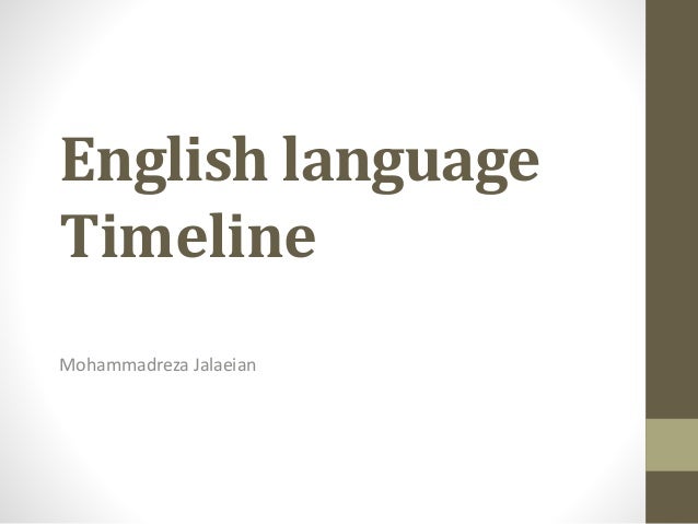 English Language Timeline