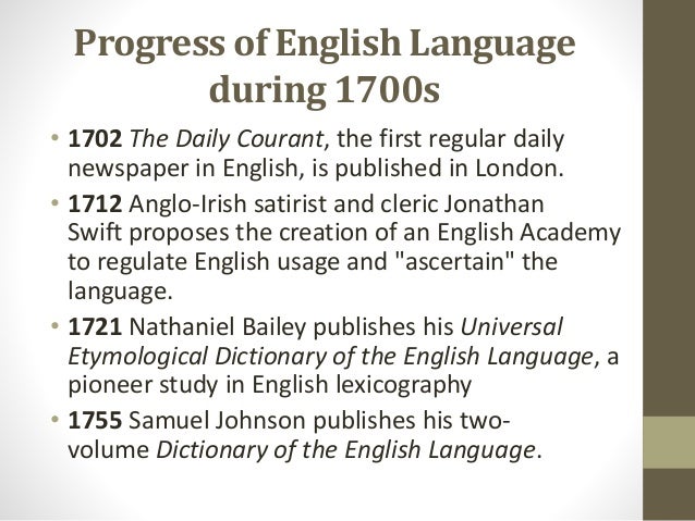 English Language Timeline