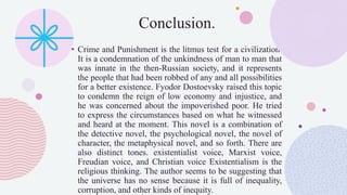 Fyodor Dostoevsky's 'Crime & Punishment'. | PPT