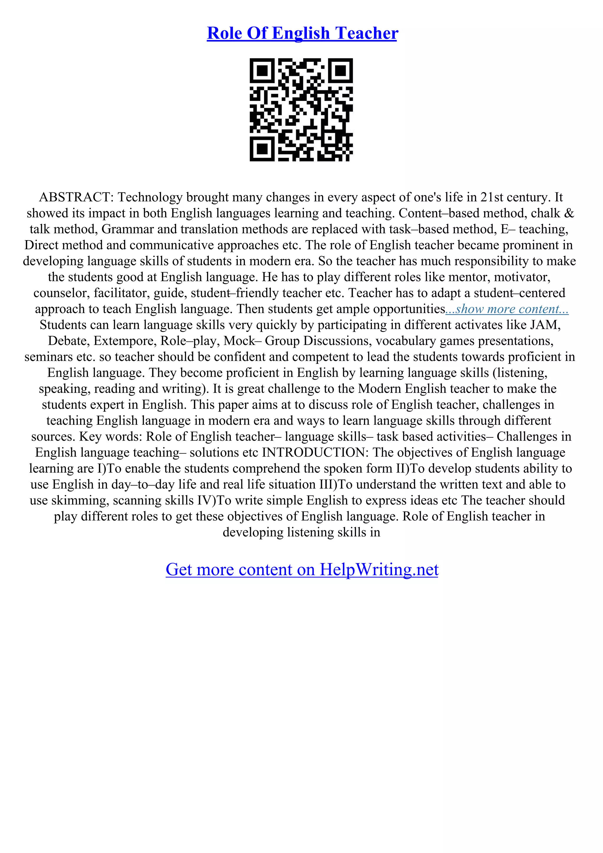 English Learning Essay | PDF