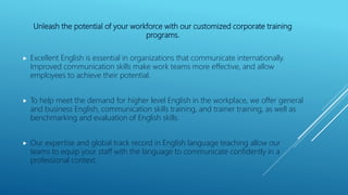 English learning for corporate training | PPTX