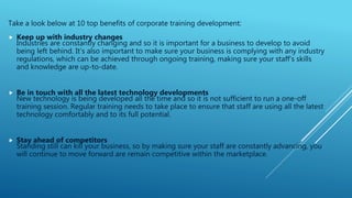 English learning for corporate training | PPTX
