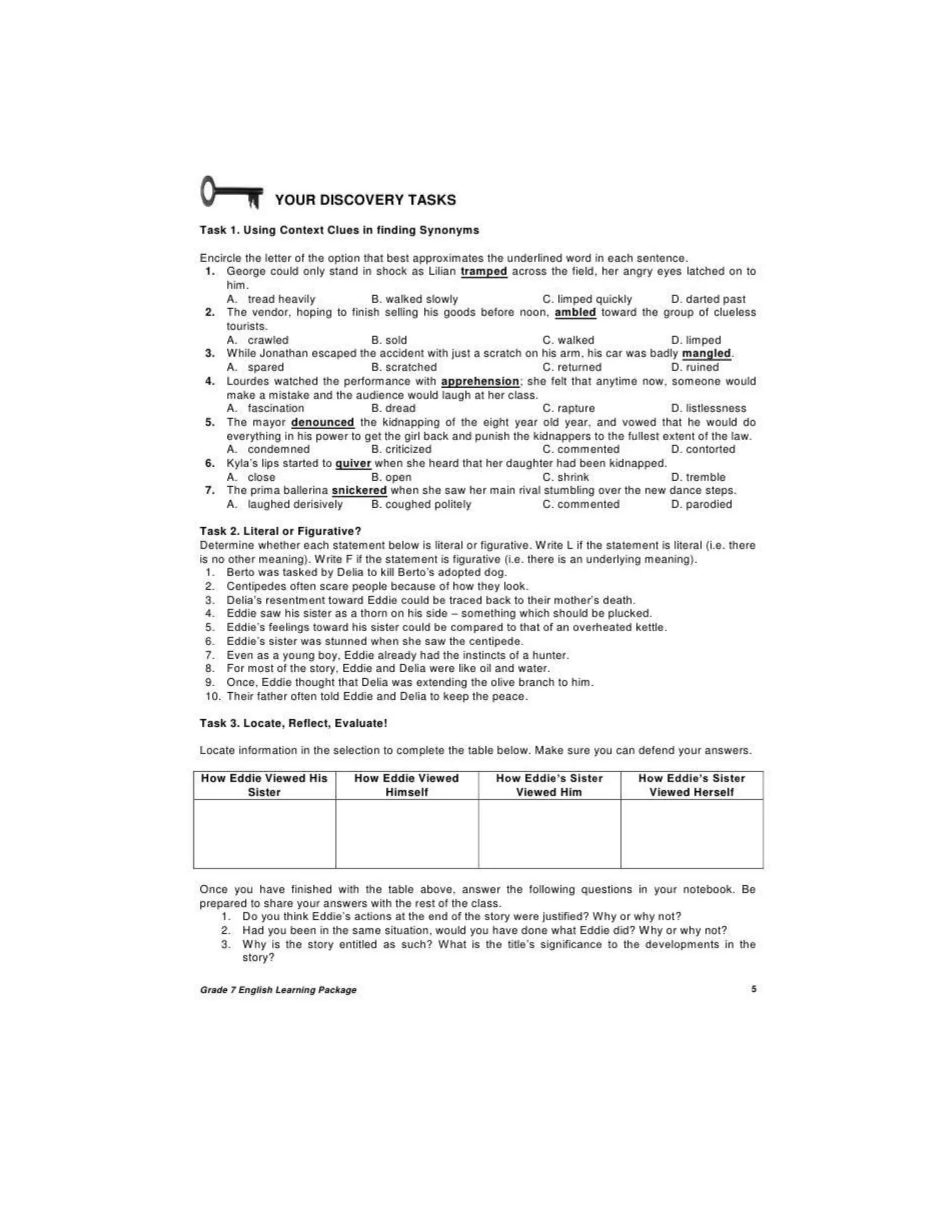 English learning package 2nd quarter | DOCX | Fitness and Exercise ...