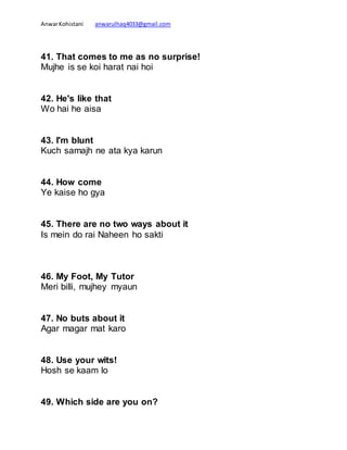 English learning sentences....Anwar Kohistani | DOCX