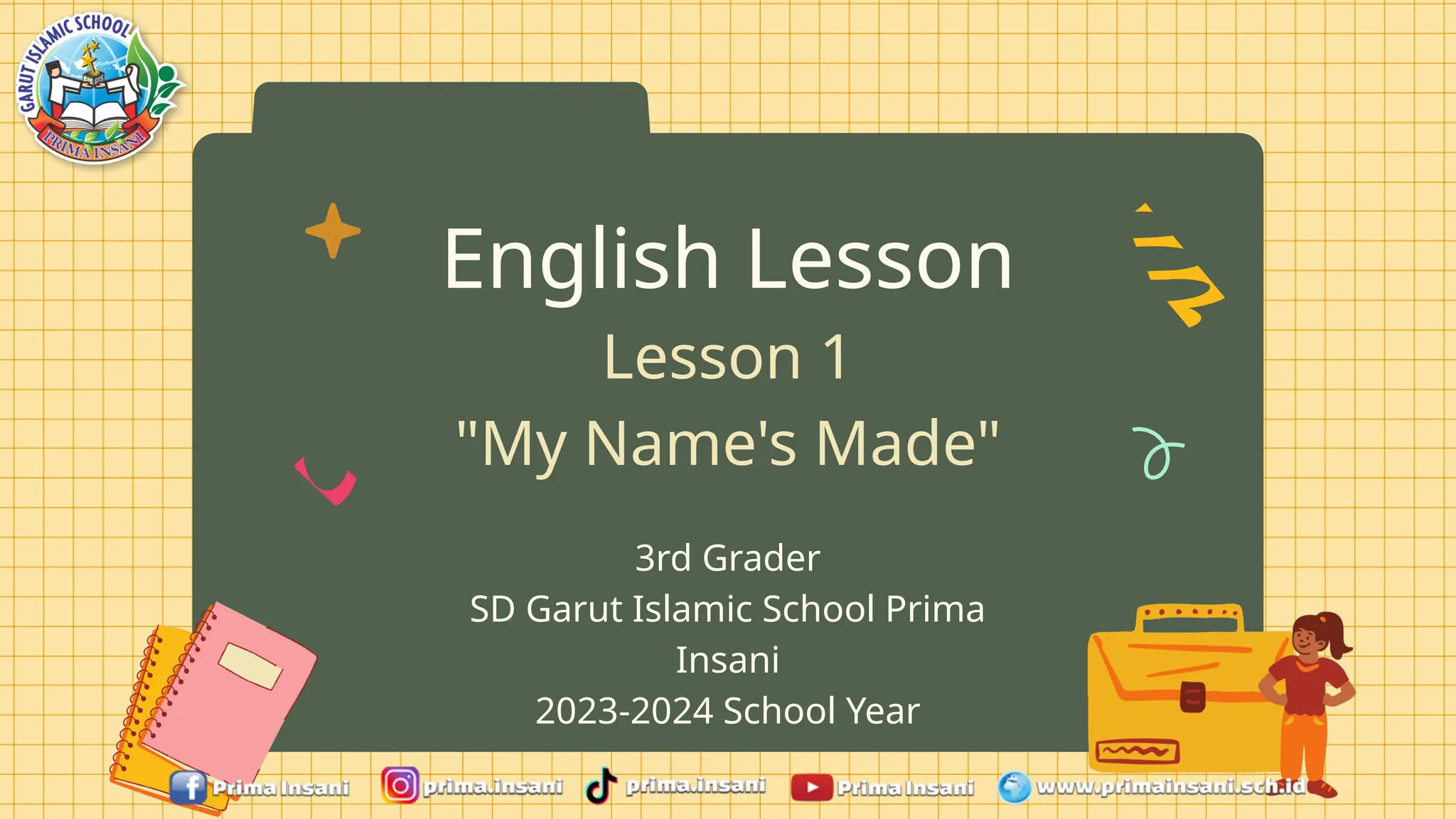 English Lesson 1 about ask and tell names, ask and tell age | PPTX