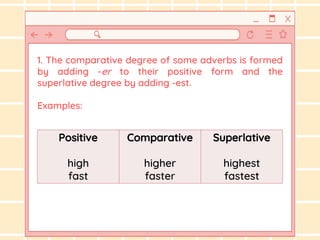 ENGLISH_LESSON 3_USING ADVERBS IN THEN POSITIVE, COMPARATIVE, AND ...