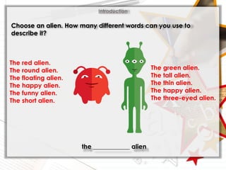 English Lesson Adjectives for junior students | PPT