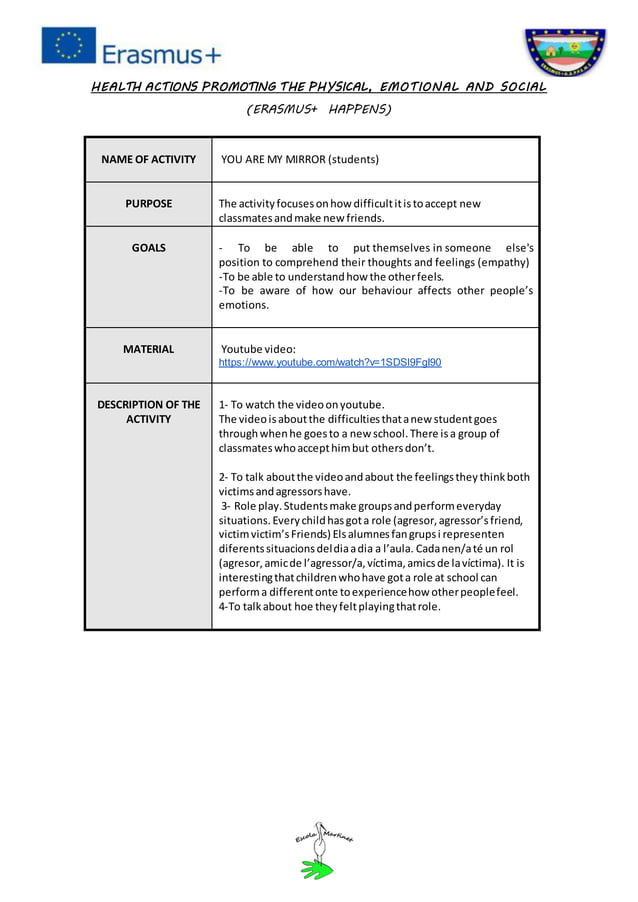 English lesson plans erasmus plus happens | DOCX