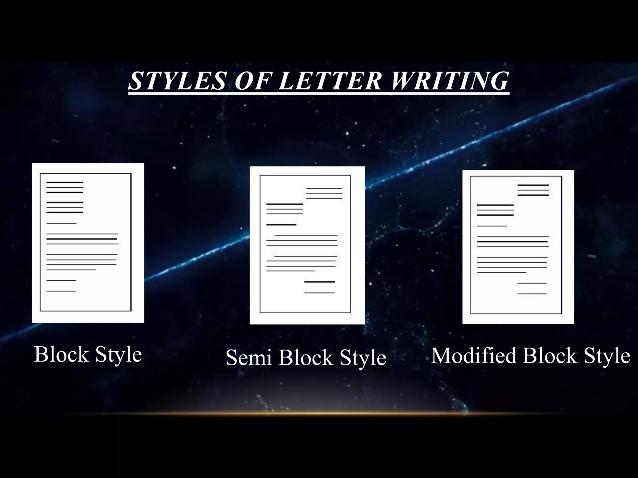 Letterss and its types. letter samples . applications | PPT