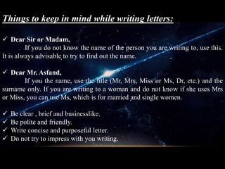 Letterss and its types. letter samples . applications | PPT