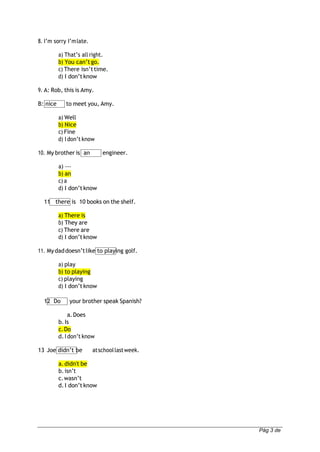 English level test (1) | PDF | Education