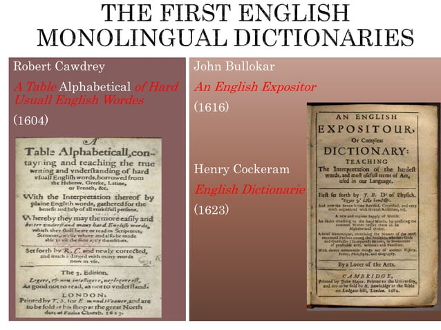 English Lexicography | PPTX