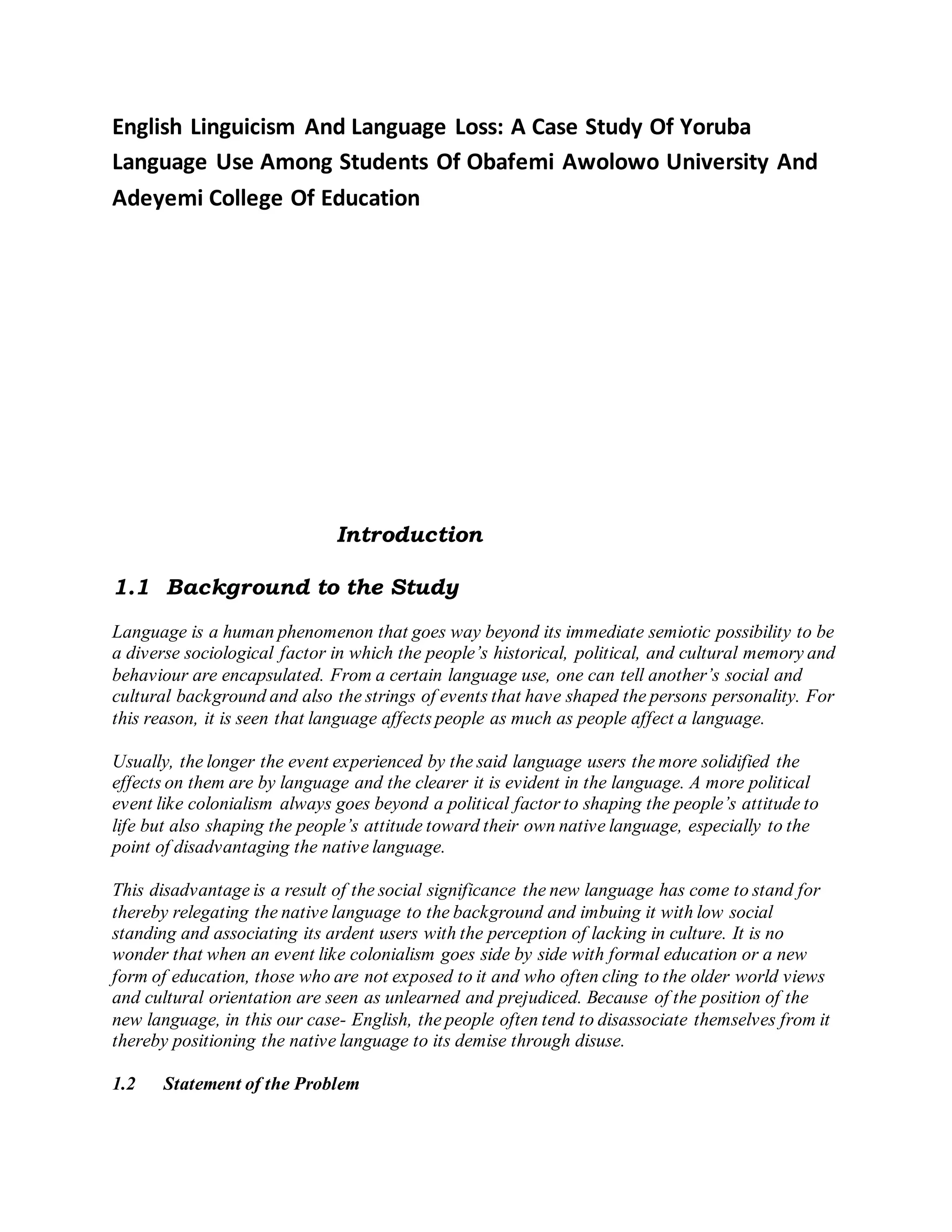 ENGLISH LINGUICISM AND LANGUAGE LOSS.docx