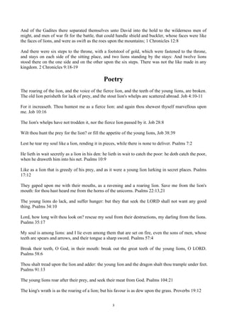 English - Biblical Symbolism and Significance of Lions in Scripture | PDF