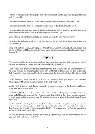 English - Biblical Symbolism and Significance of Lions in Scripture | PDF