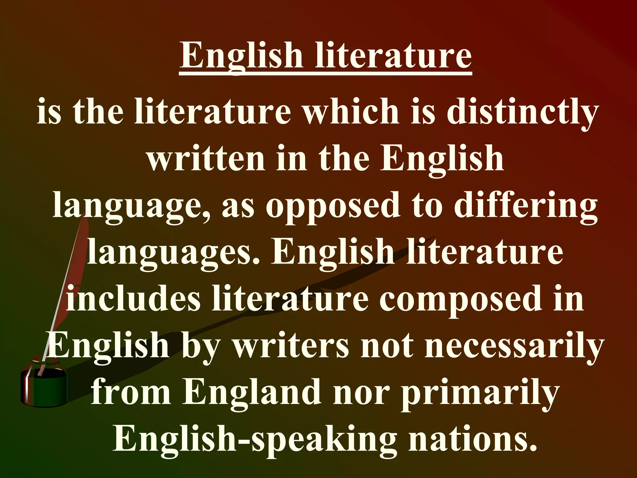 English literature | PPTX