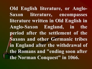 English literature | PPTX