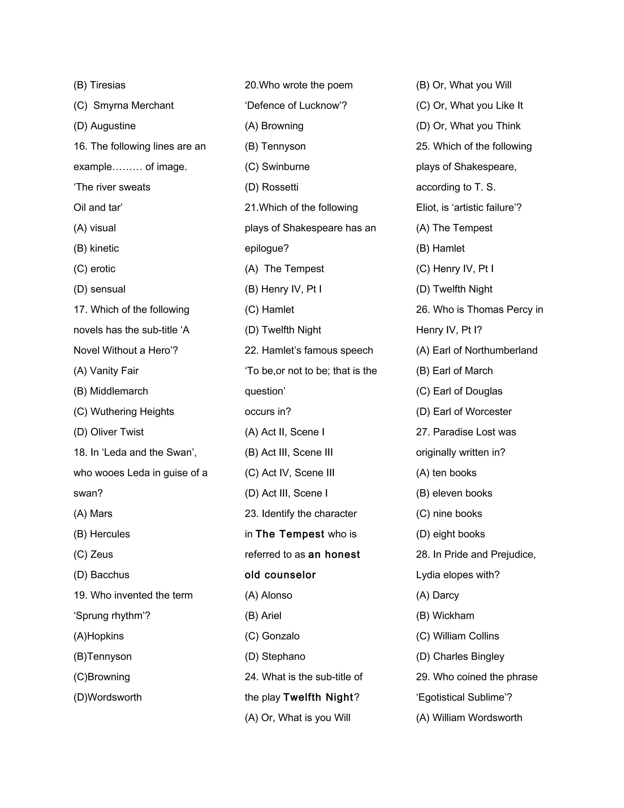 English literature | DOC