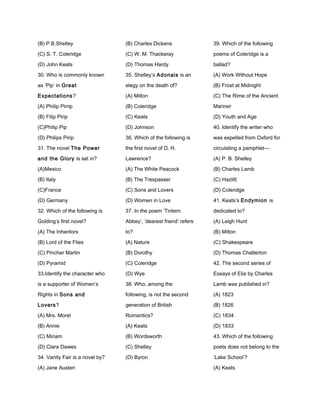 English literature | DOC