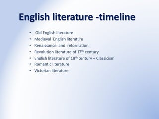 English literature | PPTX | Poetry | Books and Literature