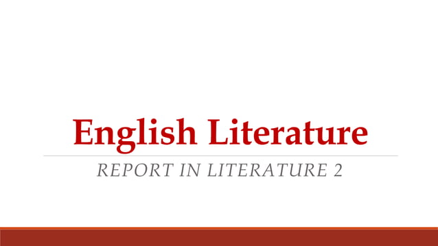 English literature | PPT