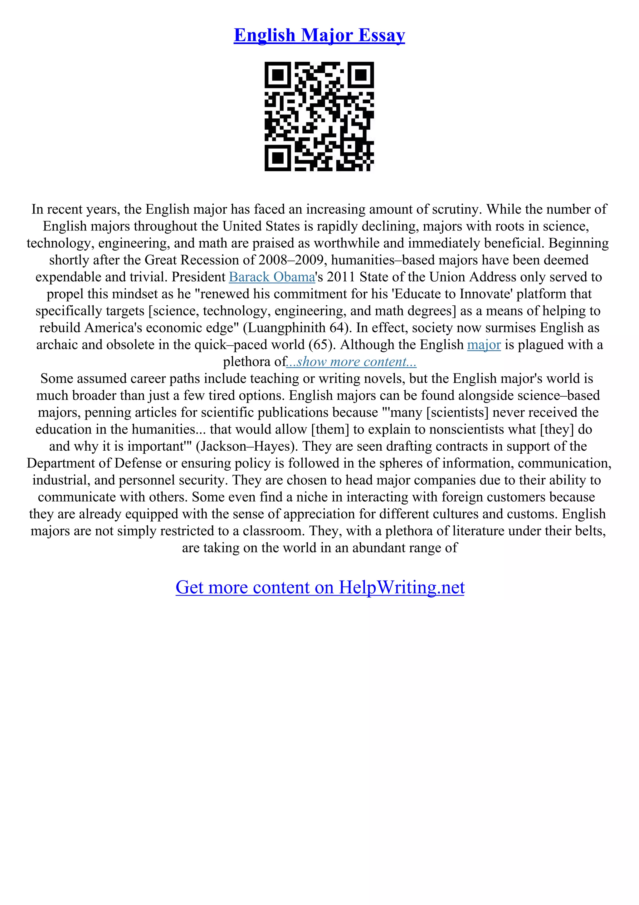 English Literature Essay Structure | PDF