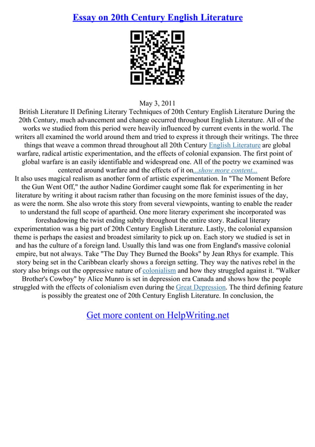 English Literature Essay Structure | PDF