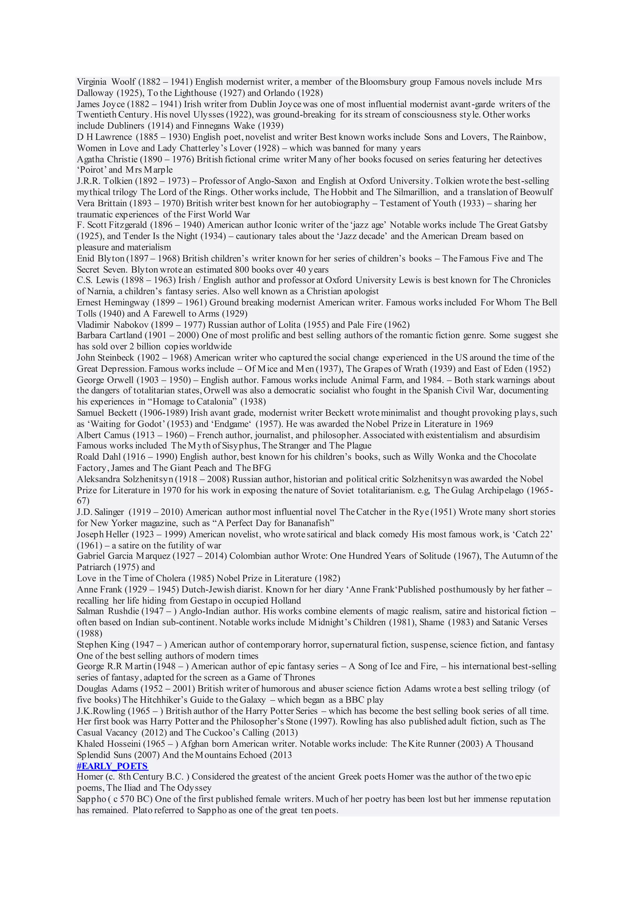 English literature | DOCX