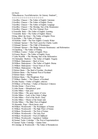 English literature | DOCX