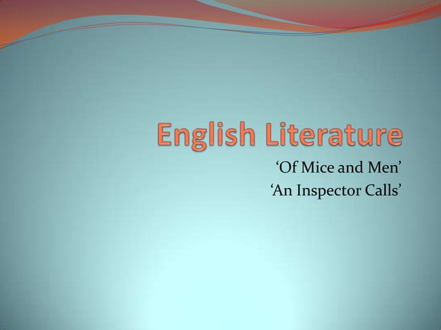 English literature ppt | PPT