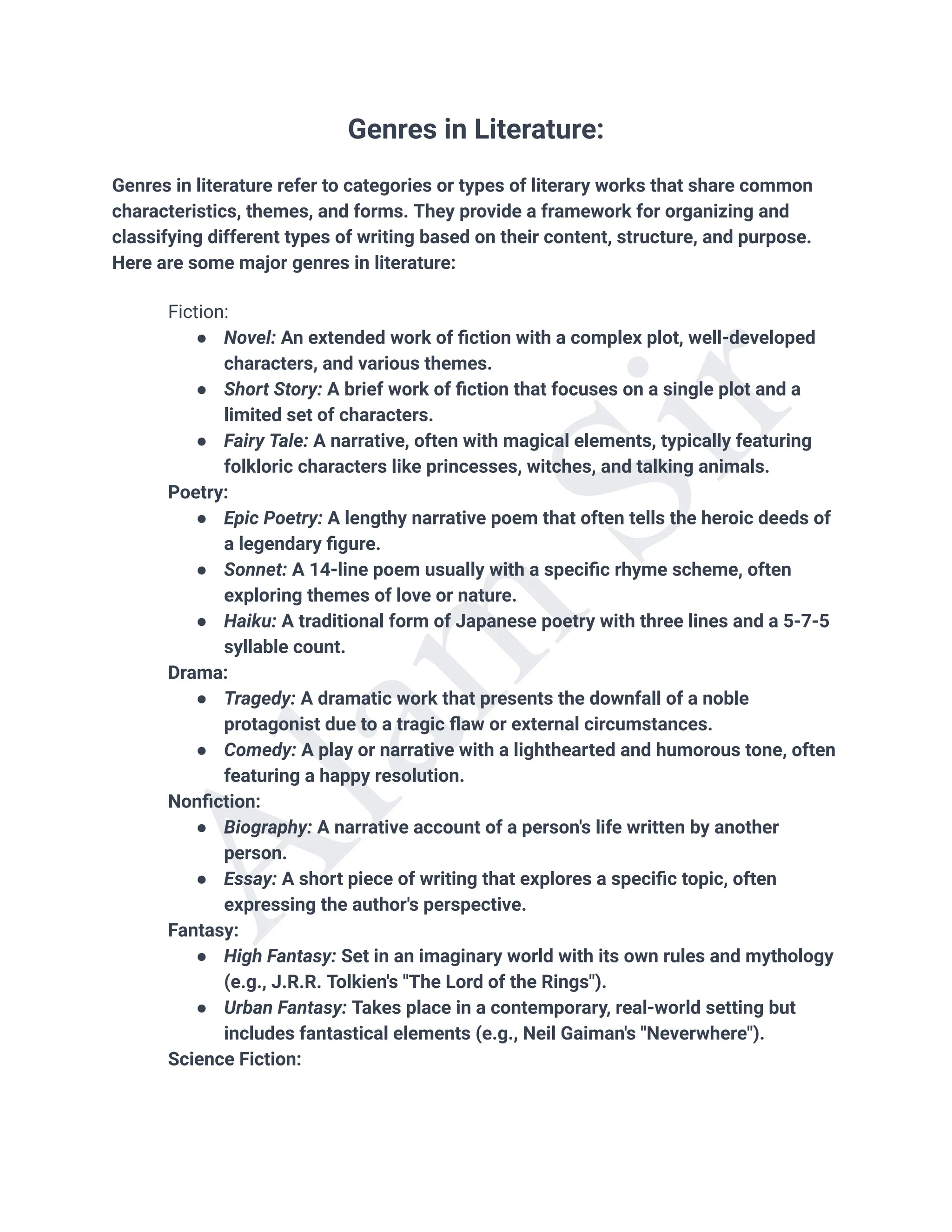 English Literary Terms of Empowering English | PDF