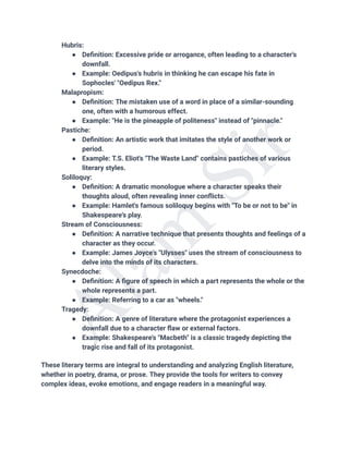 English Literary Terms of Empowering English | PDF