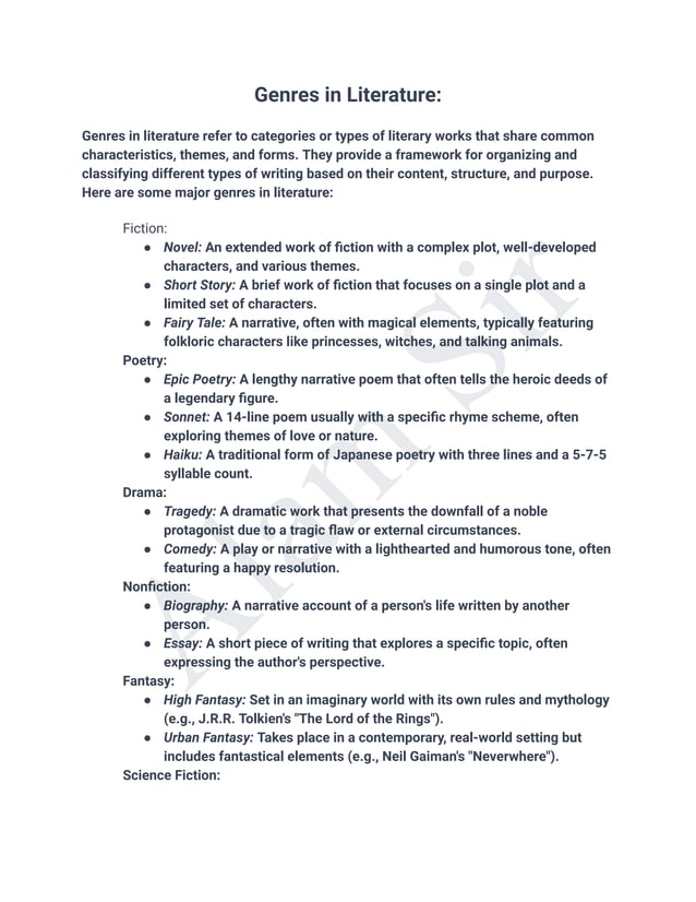 English Literary Terms of Empowering English | PDF