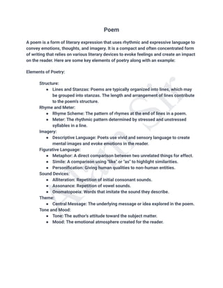 English Literary Terms of Empowering English | PDF