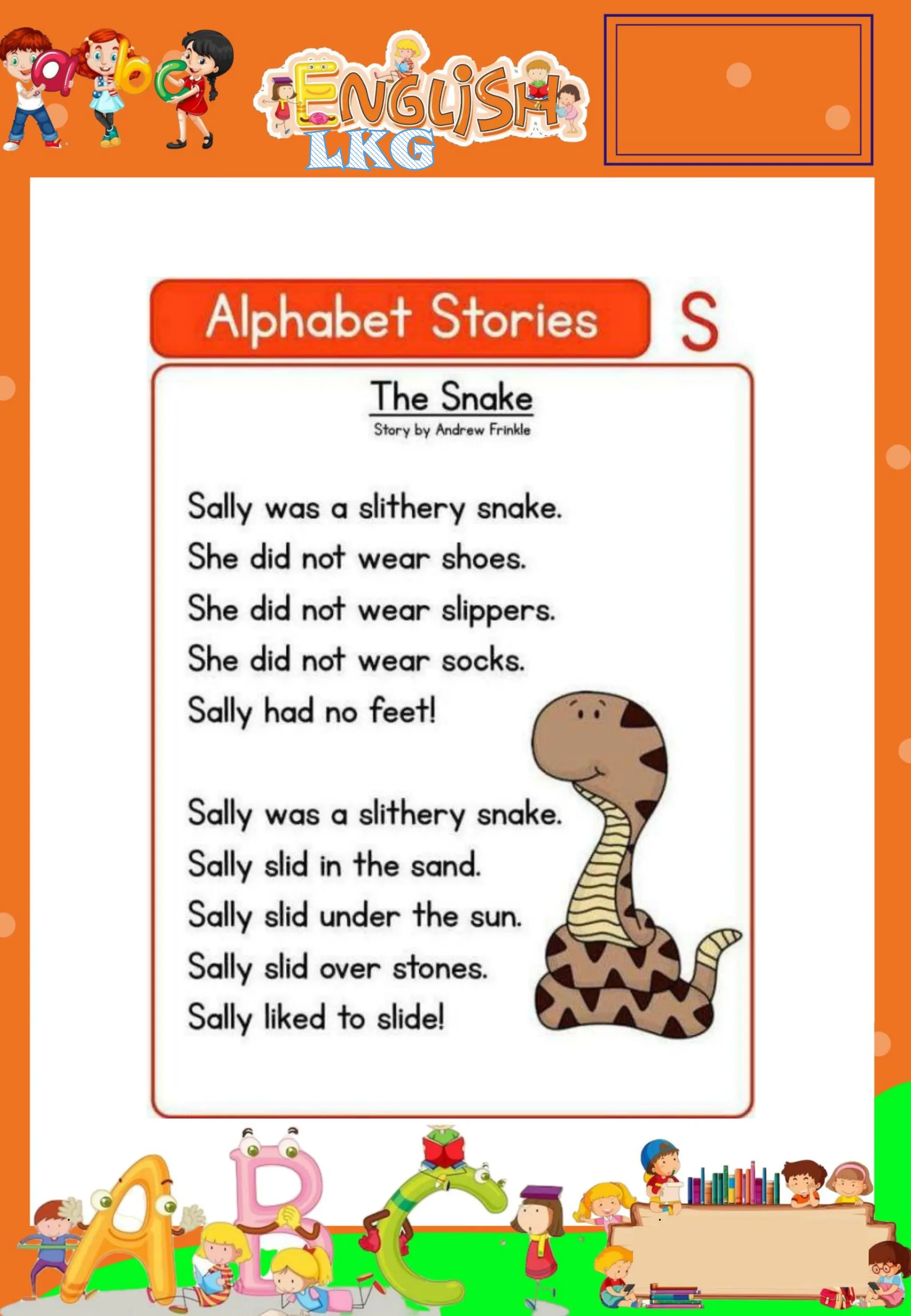 Grade LKG - English - Worksheet (Printable) | PDF