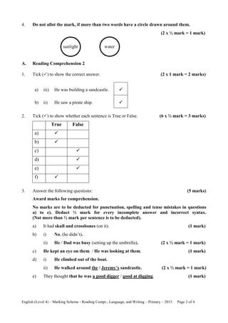English lv4 ms_2015 | PDF