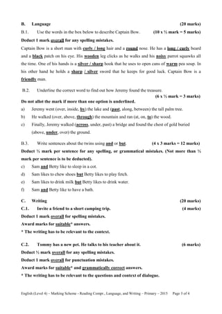 English lv4 ms_2015 | PDF