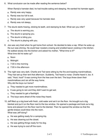 English making inferences | PDF