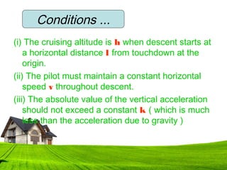 English math - where should a pilot start descent | PPT