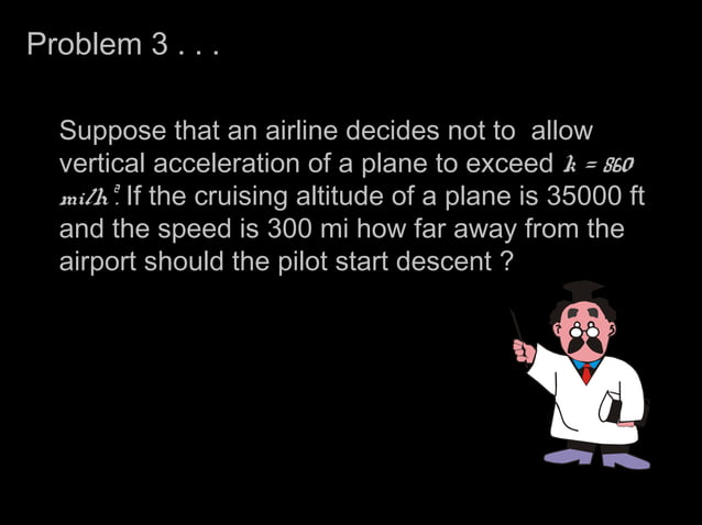 English math - where should a pilot start descent | PPT